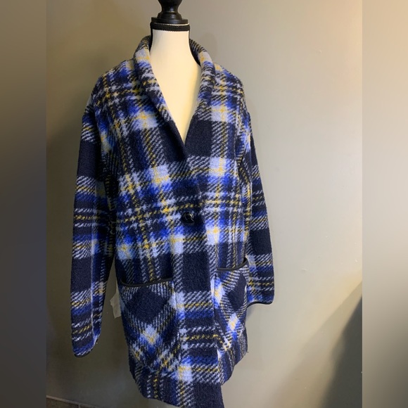 Wilfred | Jackets & Coats | Wilfred Free Aritzia Off Duty Plaid Wool Cocoon Jacket Size N Nwot ...